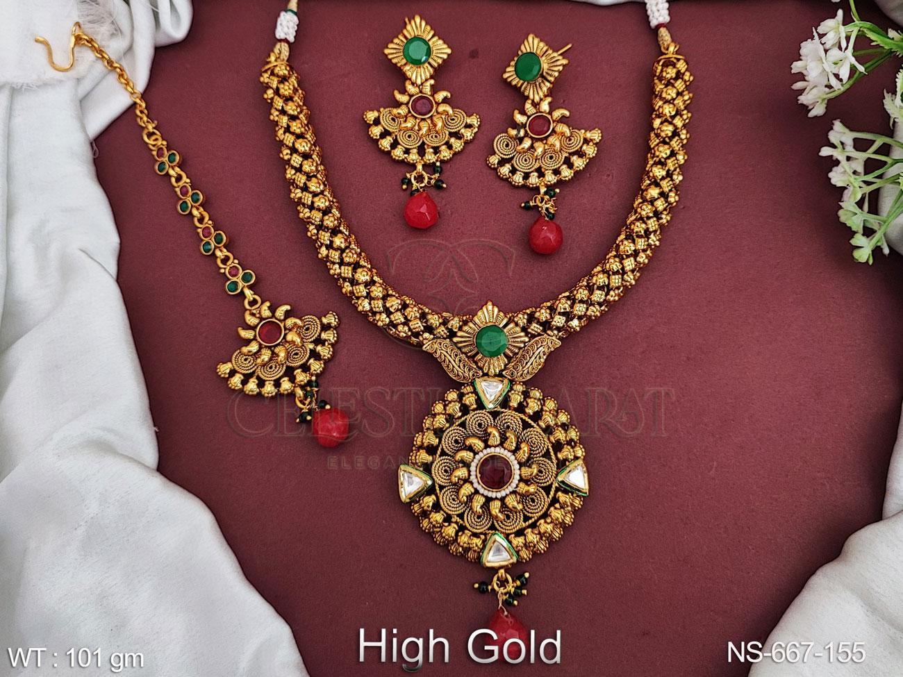 Celestia Carat Royal Temple Gold Necklace Set (SKU : NS-5128-08) – celestiacarat